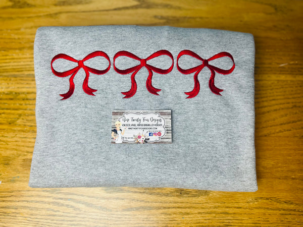 Triple Bow Sweatshirt – Nine Twenty Four Designs